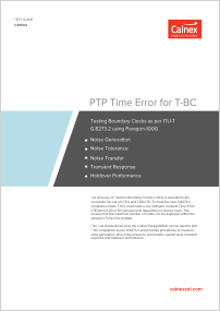 定时同步资料 |实验室测试- Calnex